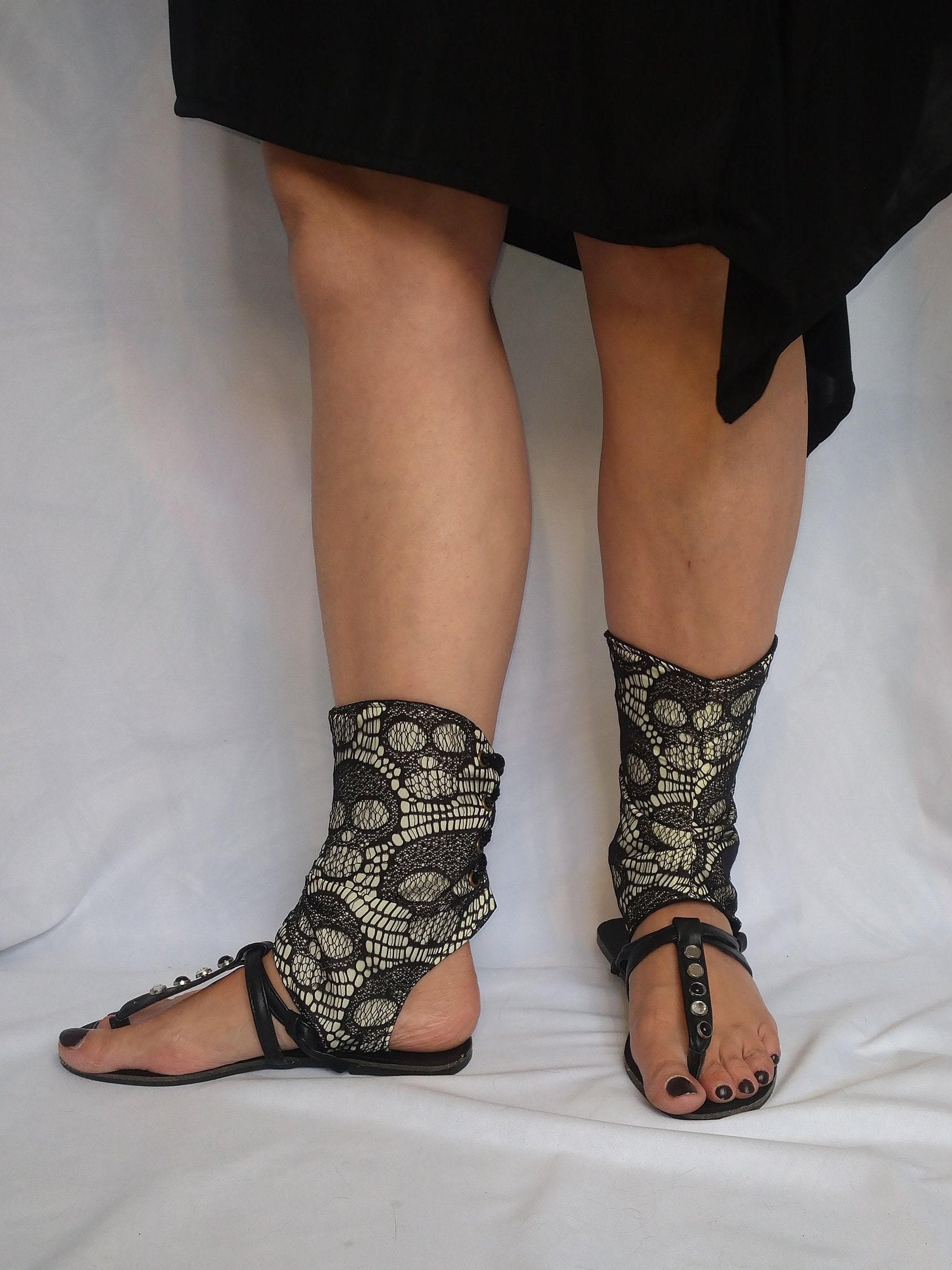 Gothic Steampunk Skull Spats, Versatile Feet Accessory-ankle Warmers ...
