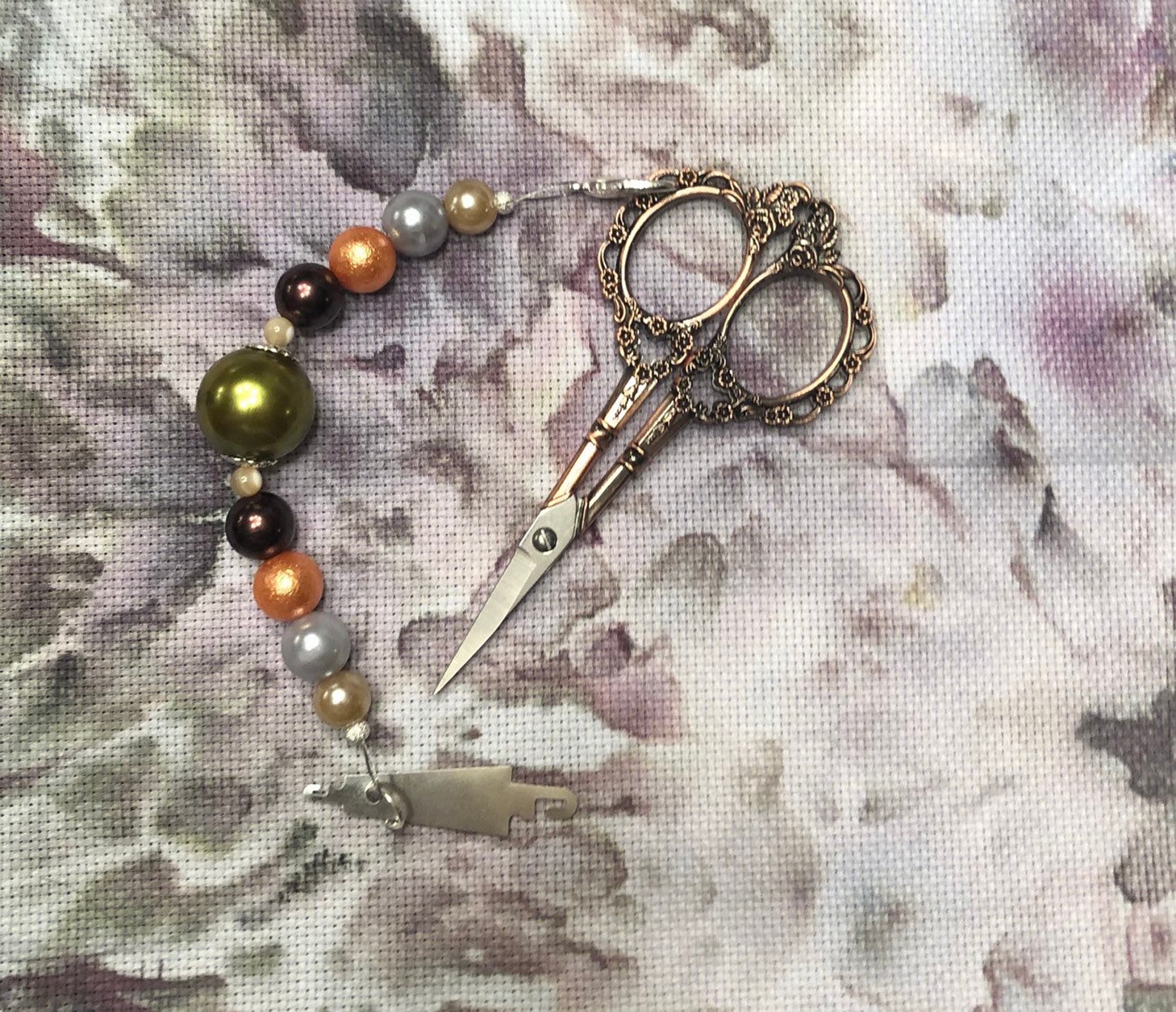 Sage Autumn Threader Scissor Fob Sewing Accessories Zipper | Etsy