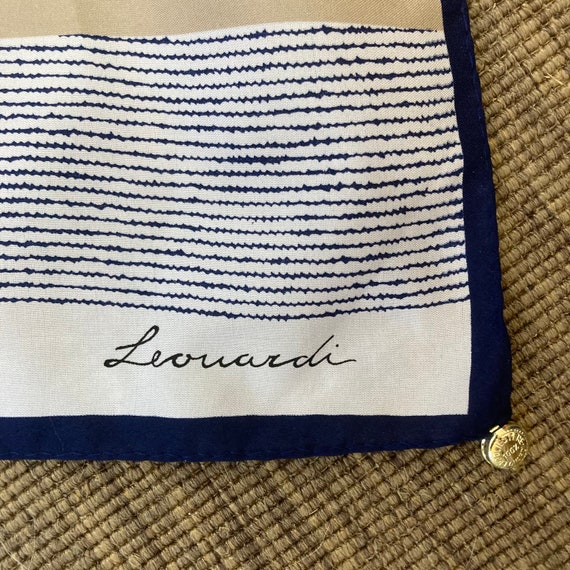 Nice 70s Vintage LEONARDI Scarf / Hand Rolled Edges +… - Gem