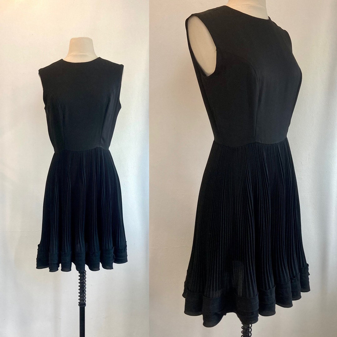 Vintage 60s Party Dress / Mod Party Dress / FULL CIRCLE Micro Pleat ...