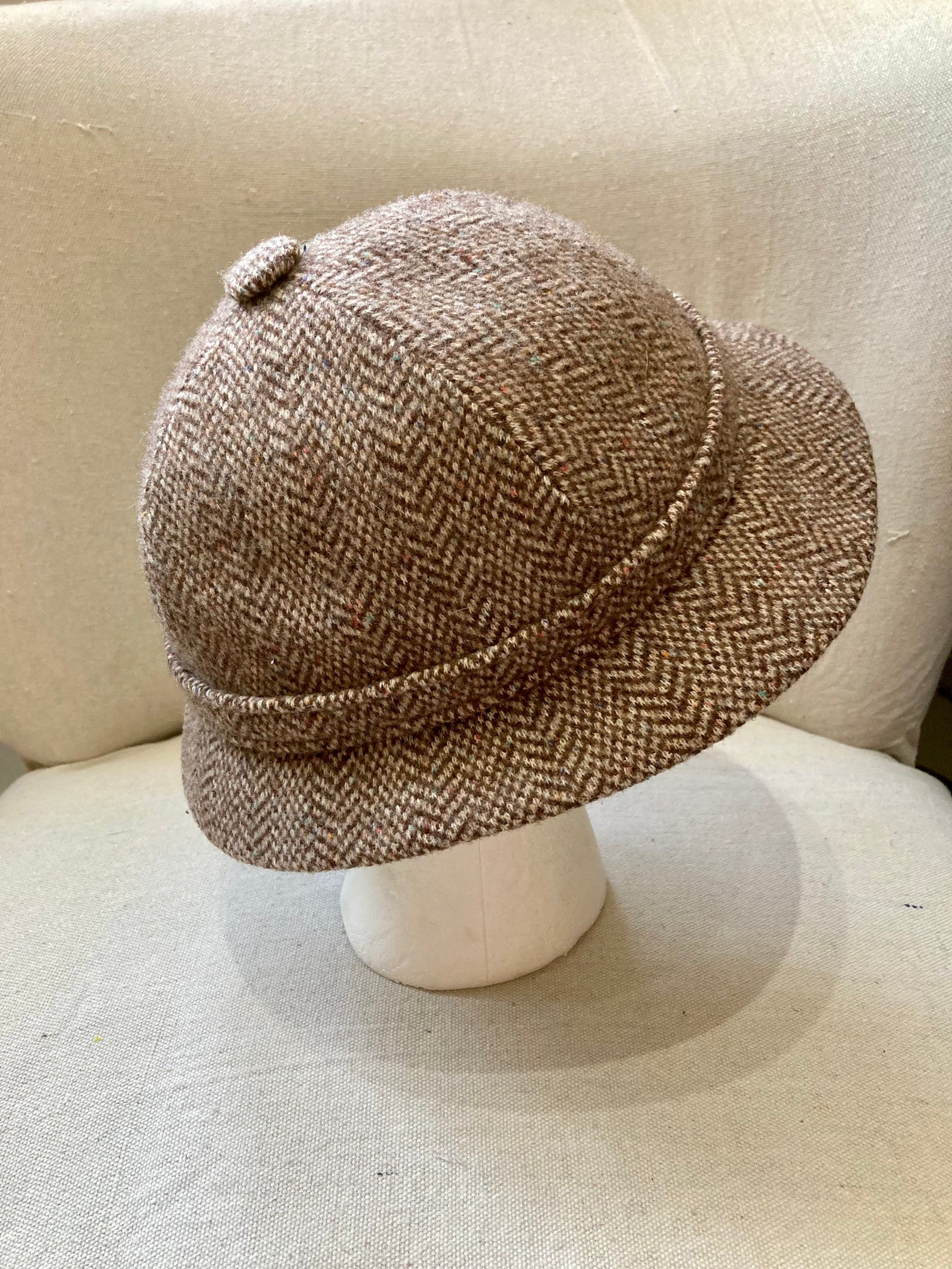 Vintage KANGOL HERRINGBONE TWEED Fedora Hat / Sherlock Vibes / - Etsy