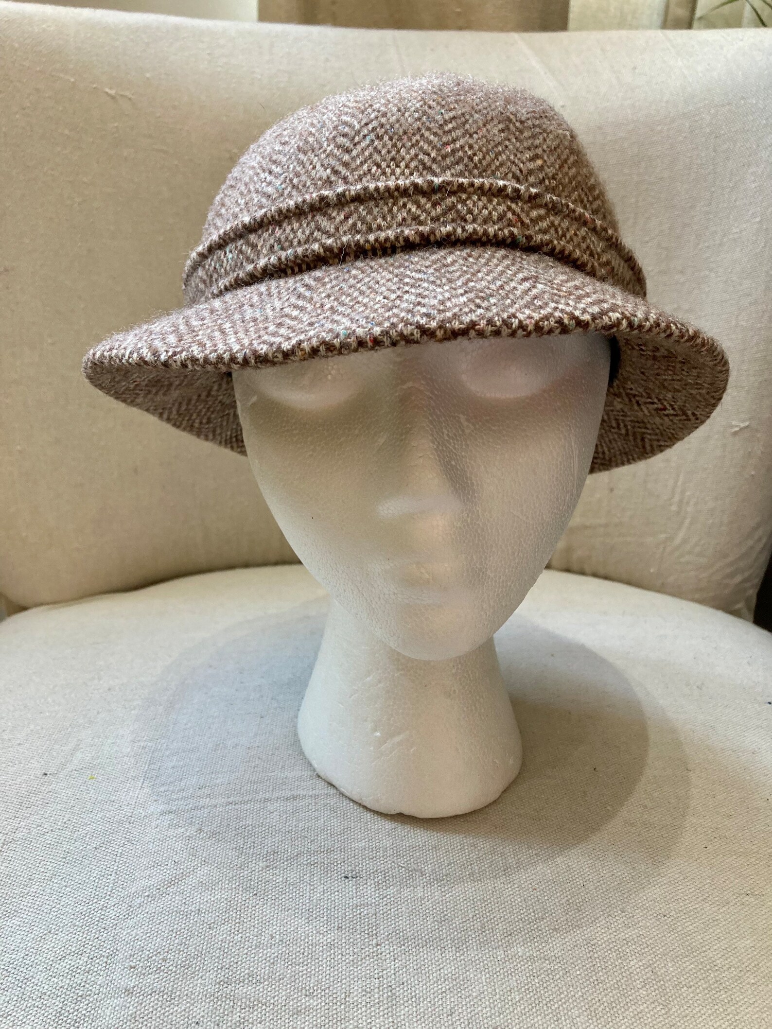 Vintage KANGOL HERRINGBONE TWEED Fedora Hat / Sherlock Vibes / - Etsy