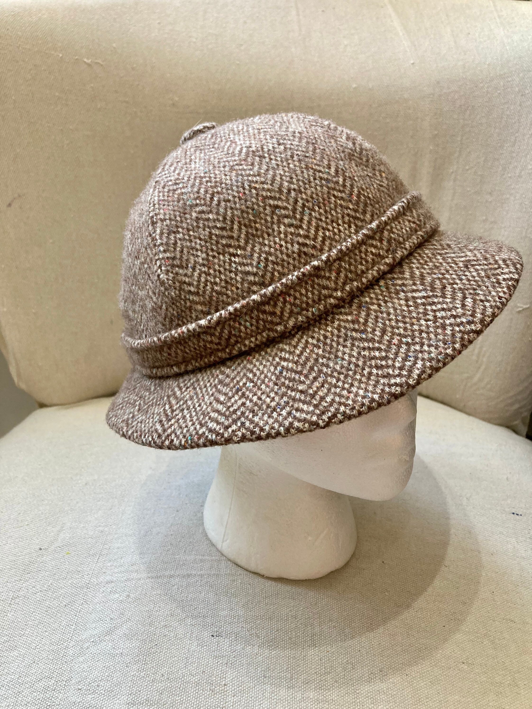 Vintage KANGOL HERRINGBONE TWEED Fedora Hat / Sherlock Vibes / - Etsy