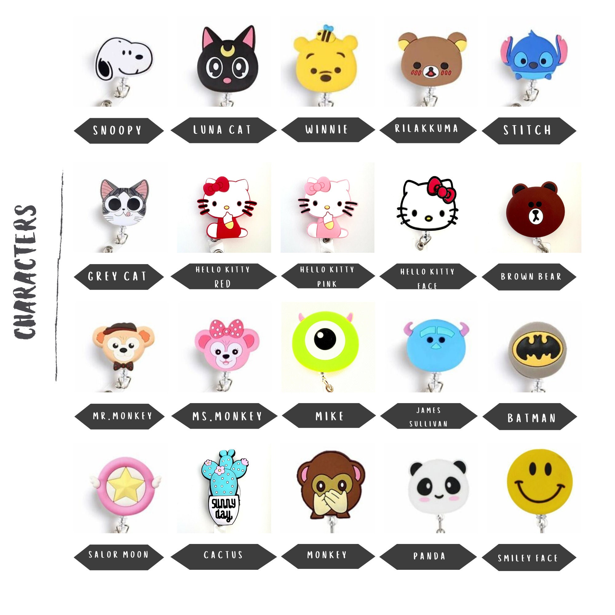 Retractable Badge Clip | ID Card Student Nurse Bus Train Pass Holder ...