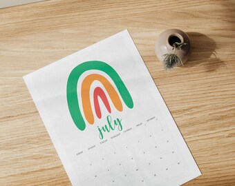 Rainbow Calendar | Etsy