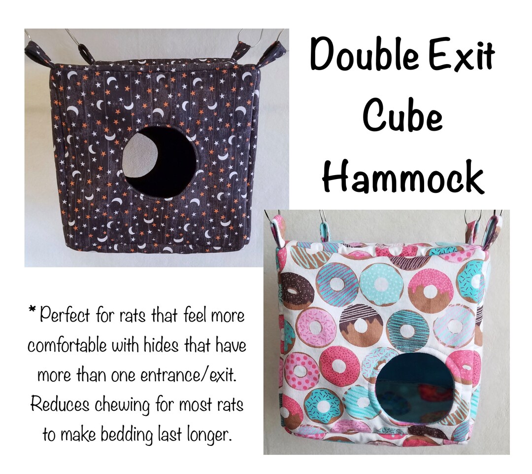 Double Exit 2-hole Cube Hammock, Custom Order, Multiple Sizes, Colors ...