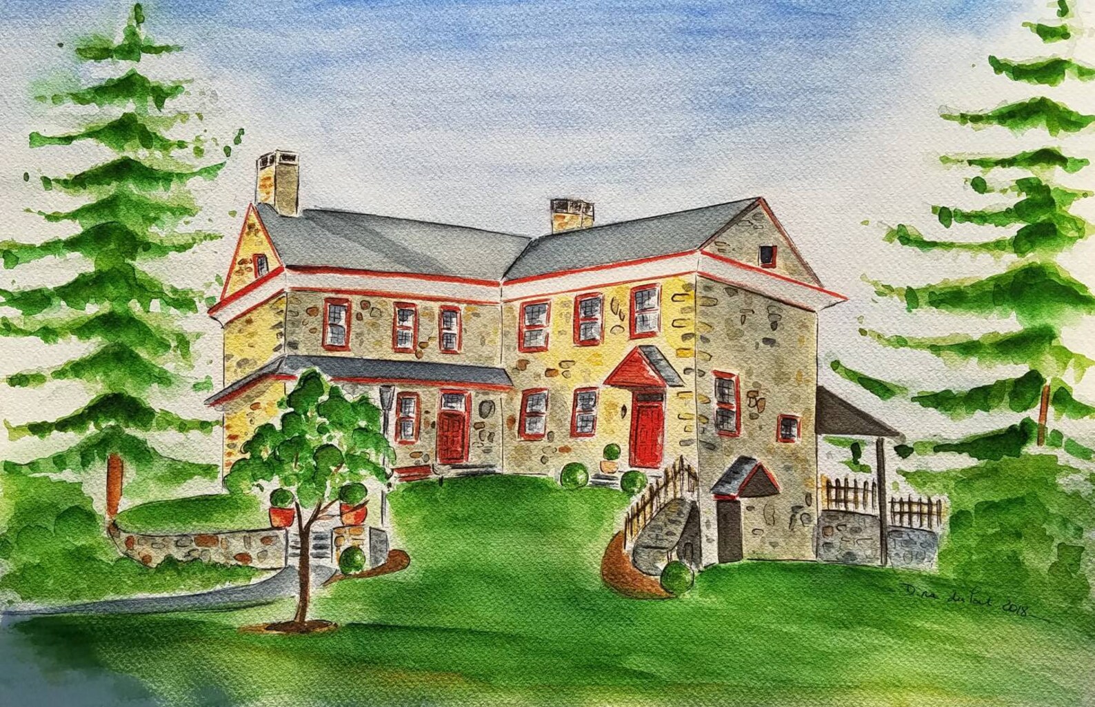 House Portrait custom House Portrait home Illustration - Etsy