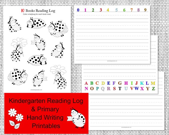Kindergarten Reading Log Ladybug Book Log for Kids Primary - Etsy