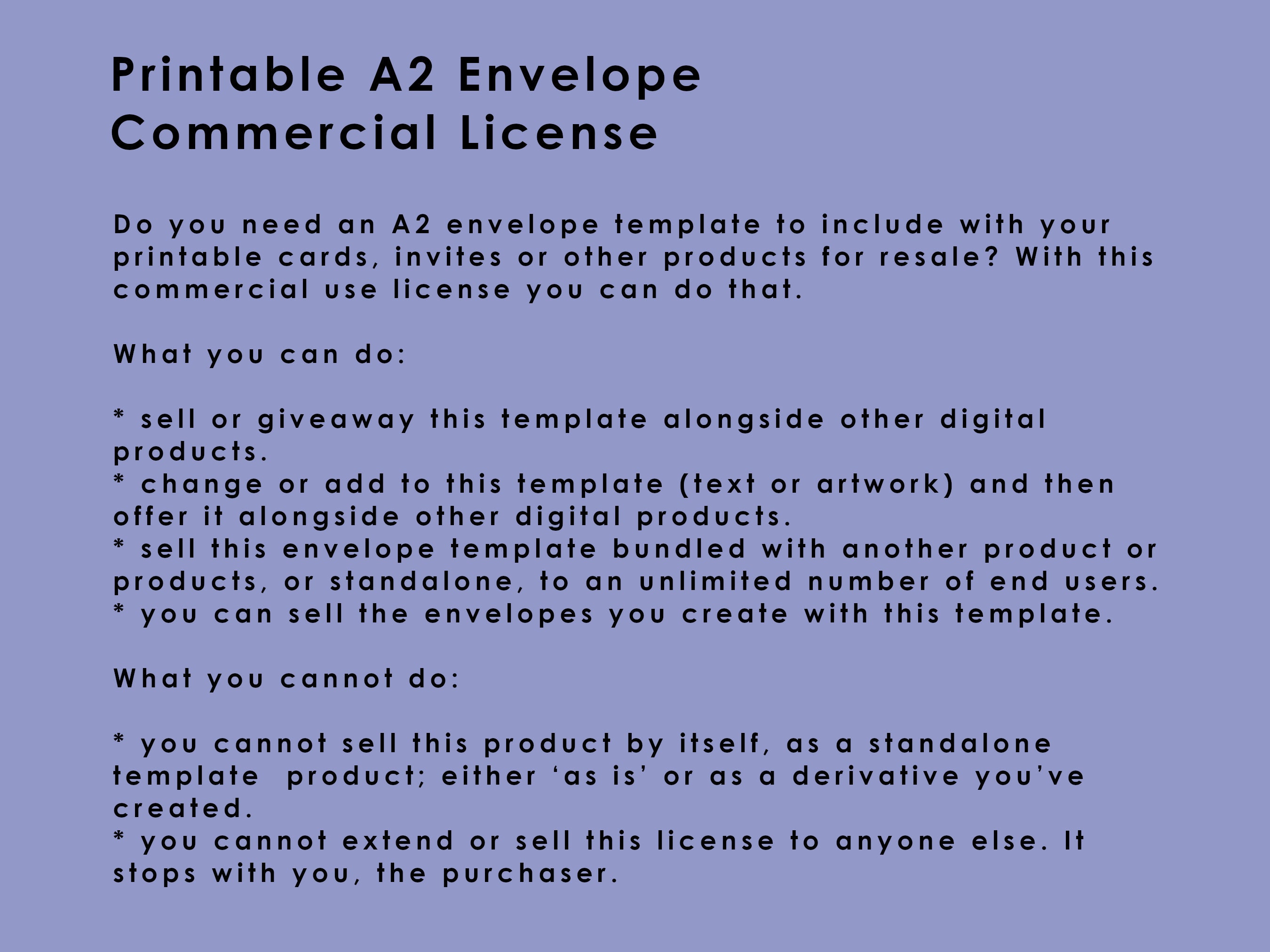 A2 Envelope Template Commercial License, Printable Envelope Template A2 ...