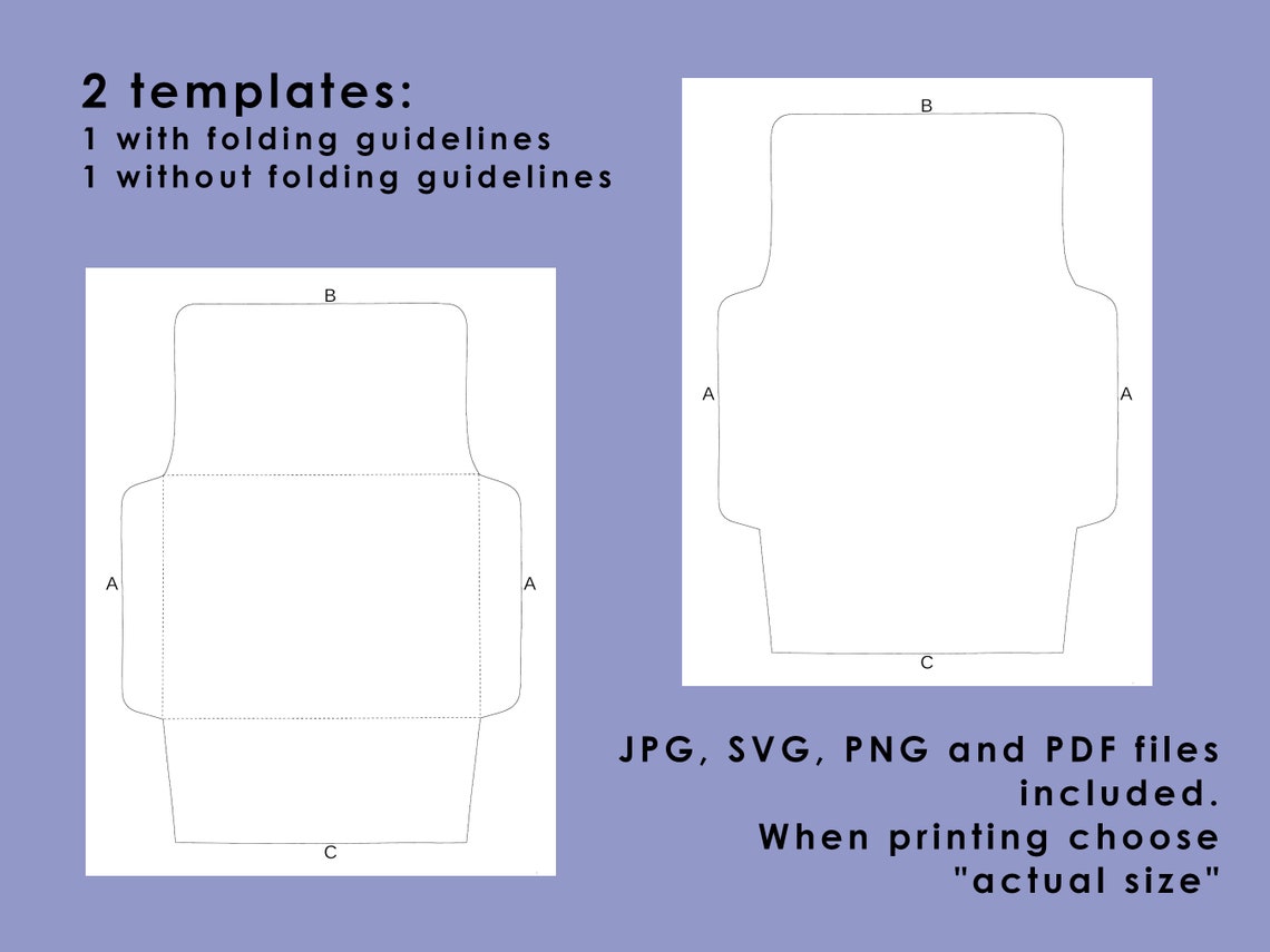 A2 Envelope Template Commercial License, Printable Envelope Template A2 ...