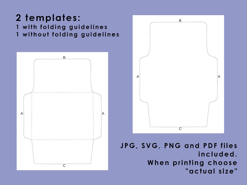 A2 Envelope Template Commercial License, Printable Envelope Template A2 ...