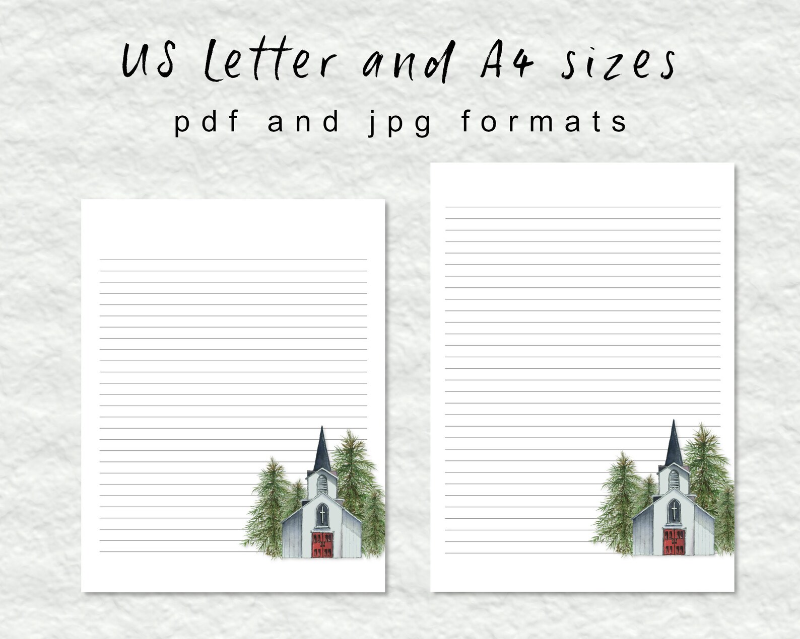 Holiday Card Printable Letter Paper Christmas Card Letter - Etsy