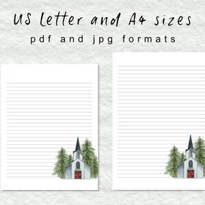 Holiday Card Printable Letter Paper, Christmas Card Letter Paper ...