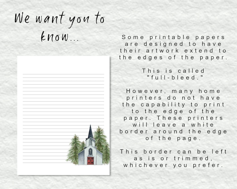 Printable Christmas Note Paper Printable Holiday Writing Etsy