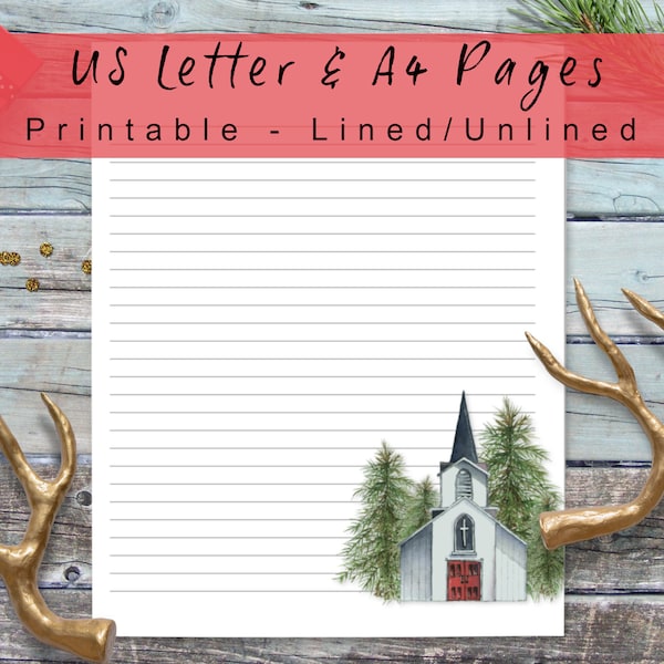 Christmas Printable Stationery - Etsy