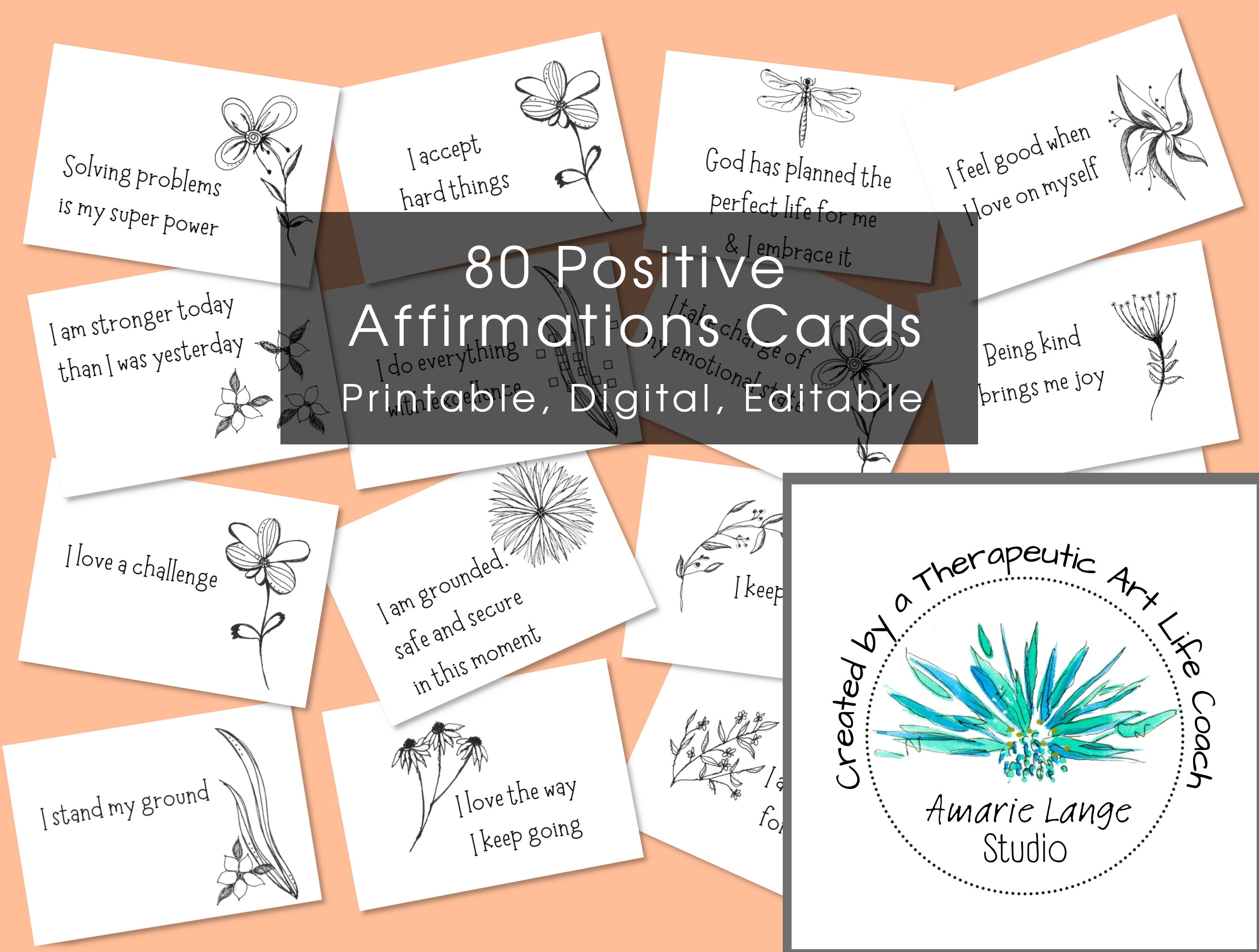 Editable Encouragement Card Printable for Teens or Women Positive ...