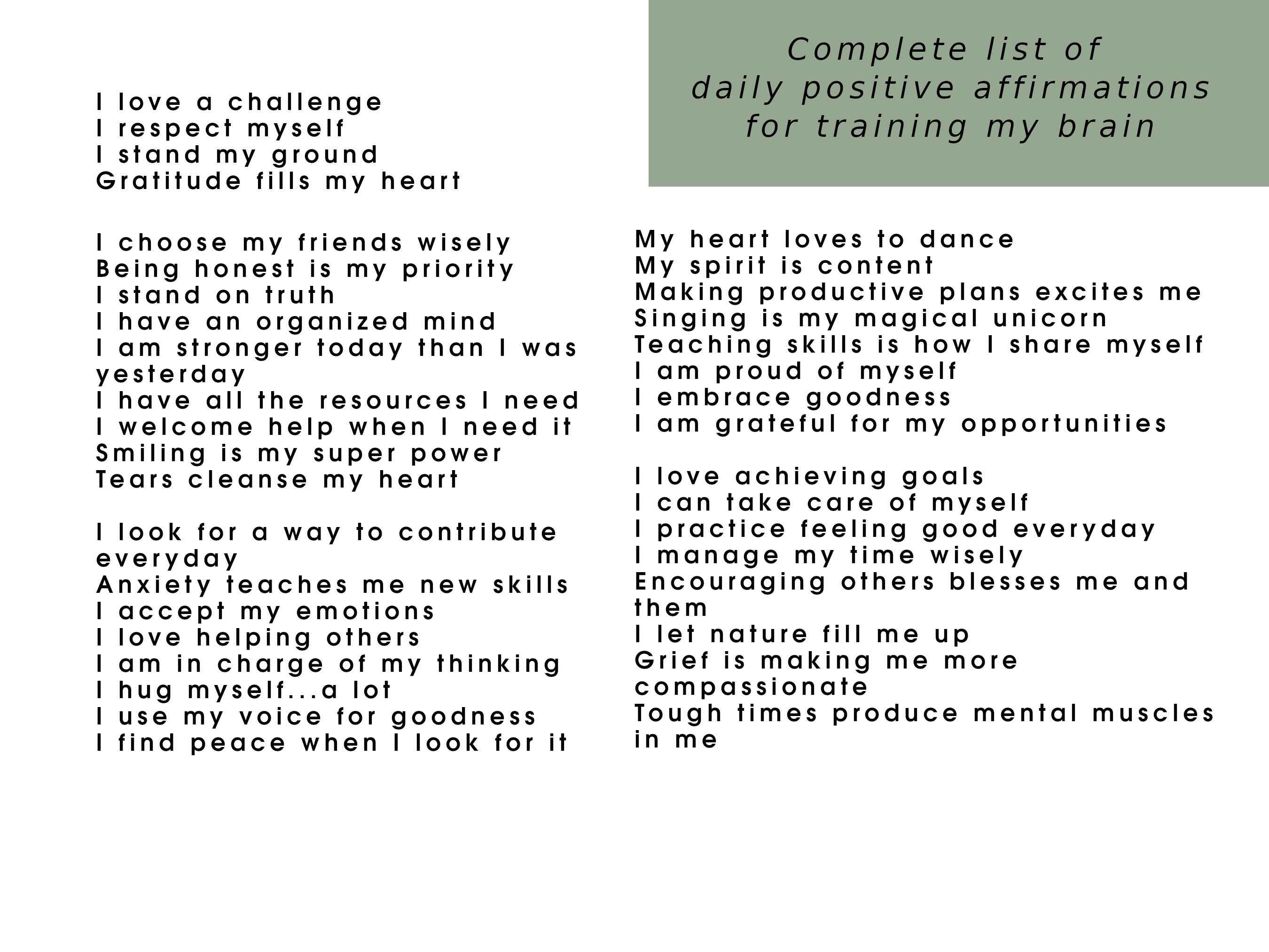 Digital Positive Affirmative Cards Printable Mental Health Affirmations ...