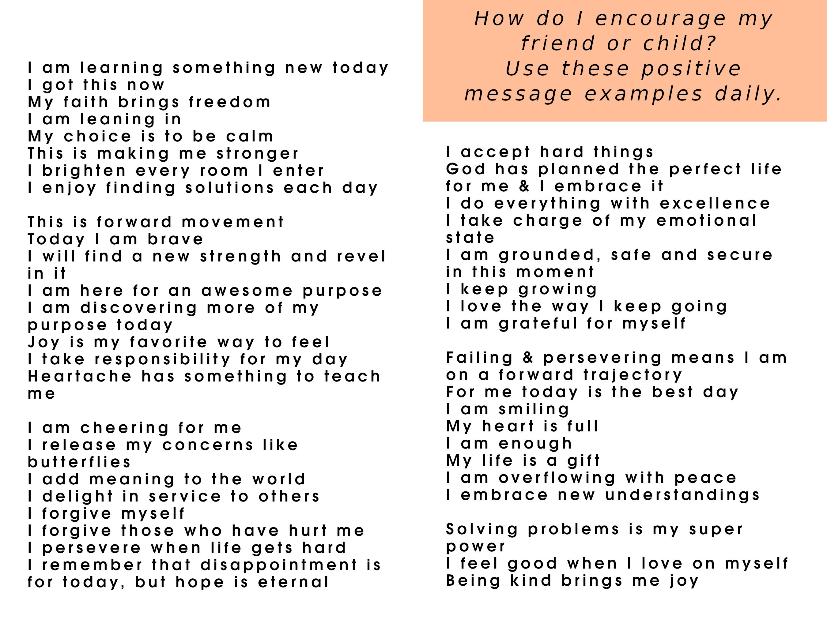 Editable Encouragement Card Printable for Teens or Women Positive ...