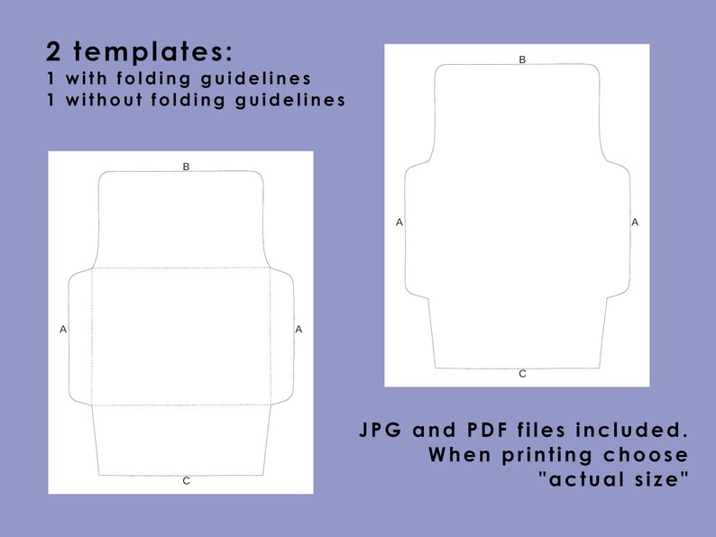 A2 Envelope Template Commercial License Printable Envelope - Etsy