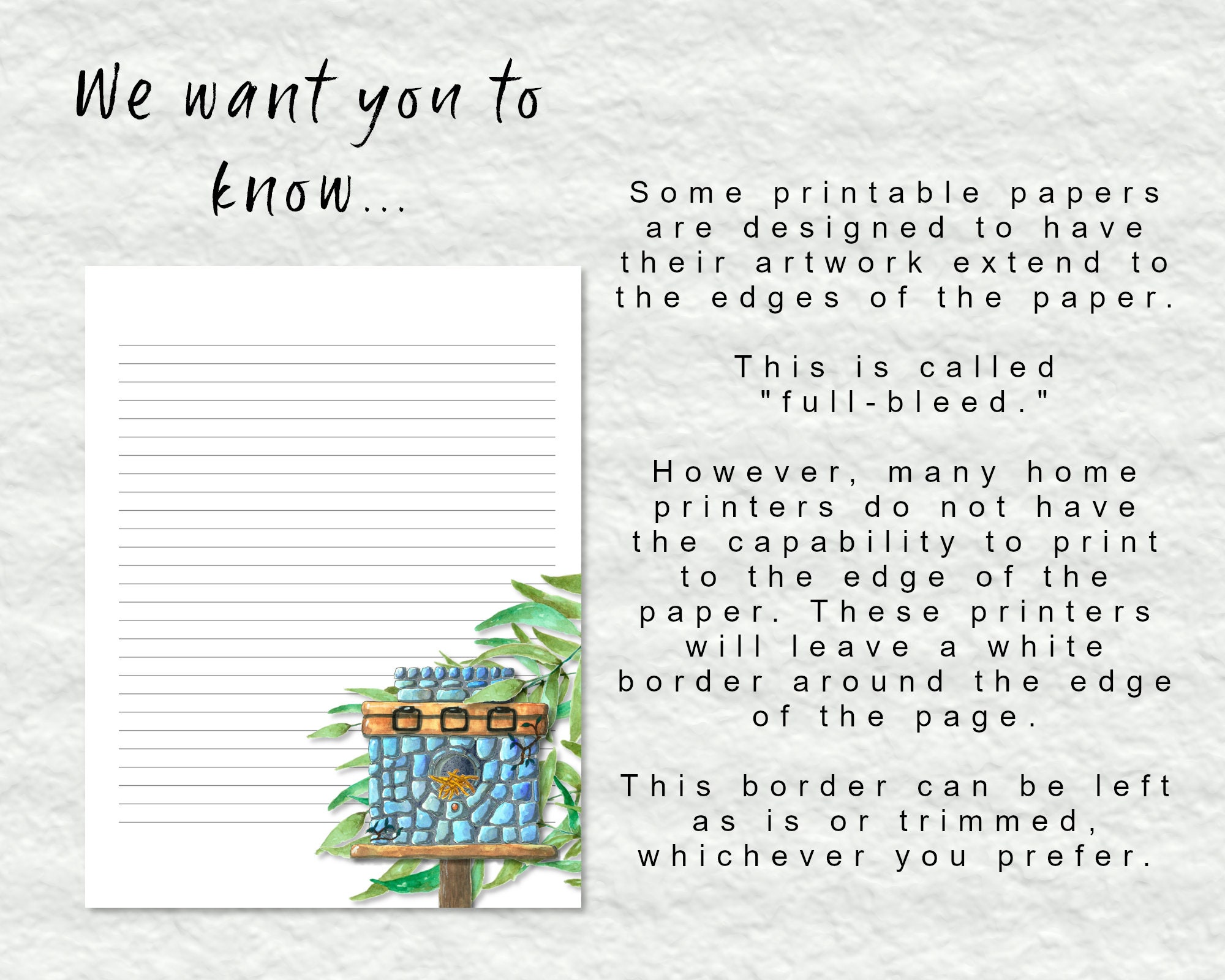 Printable Garden Stationery, Garden Writing Paper, Watercolor Garden ...