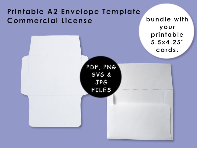 A2 Envelope Template Commercial License, Printable Envelope Template A2 ...
