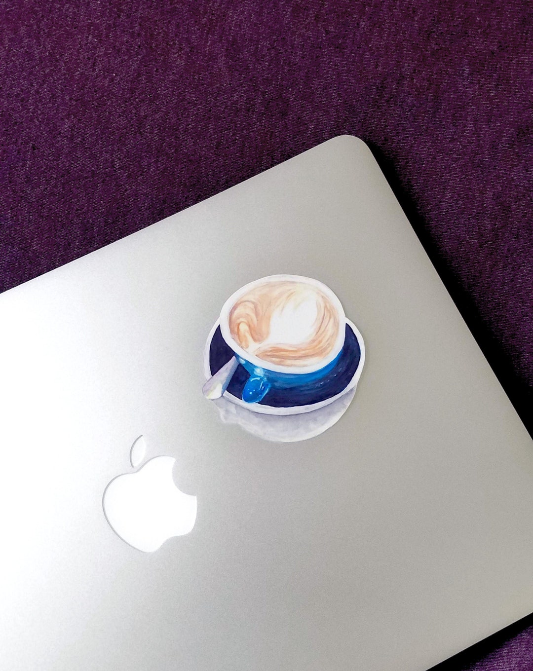 Latte Watercolor Sticker / Coffee Vinyl Sticker / Laptop Decal ...