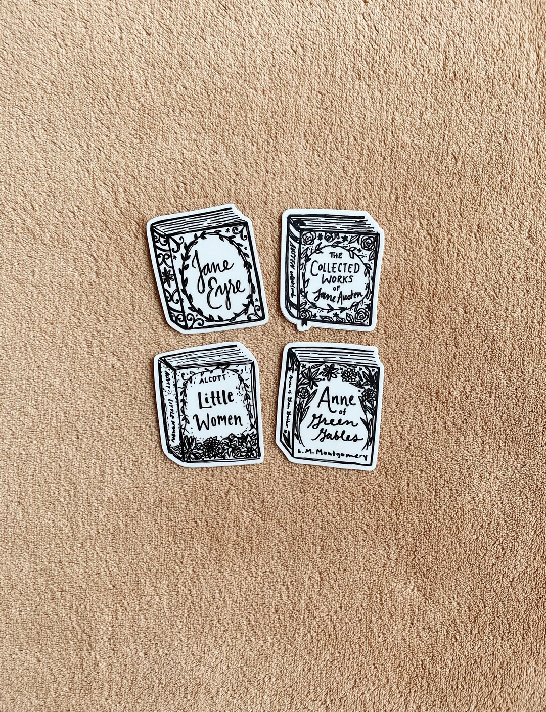 Doodled Library Sticker Bundle / Vinyl Sticker / Laptop Sticker / Jane ...