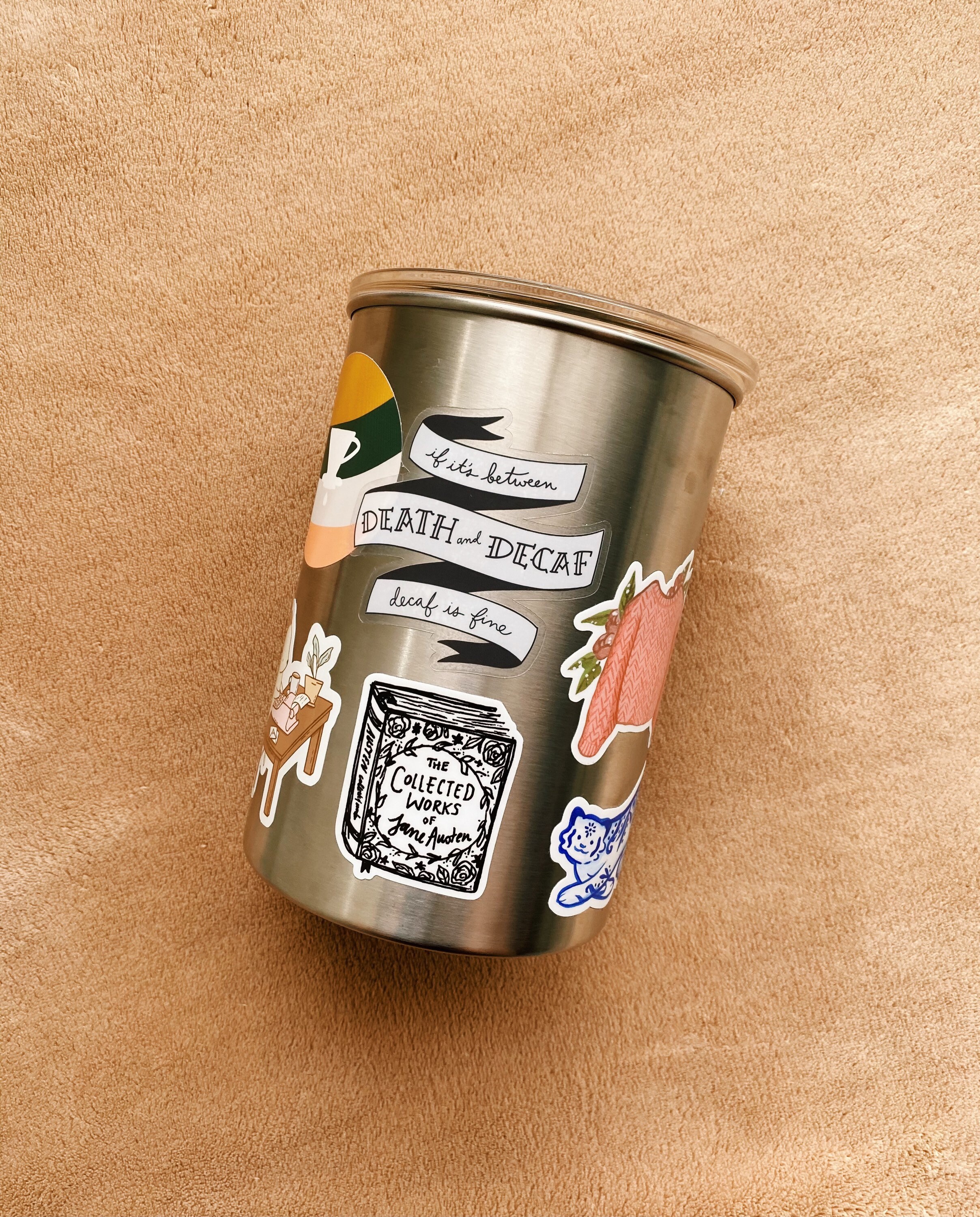 Decaf is Fine Sticker / Clear Laptop Decal / Coffee Lover Gift - Etsy