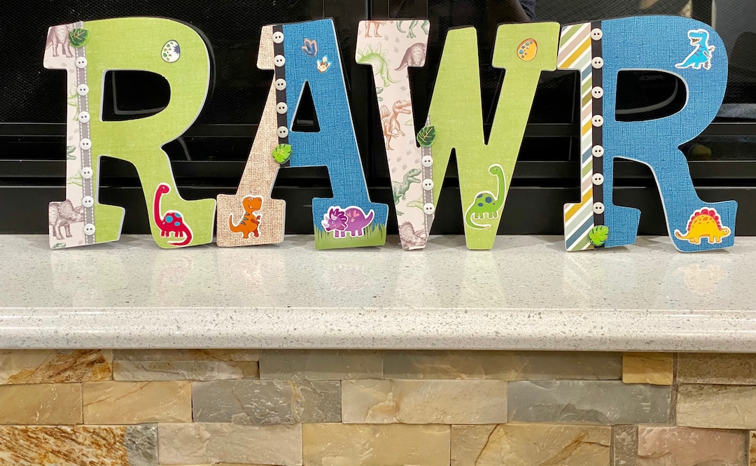 Dinosaur Letters - Rawr/roar - Etsy