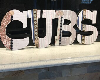 Chicago Cubs Letters | Etsy