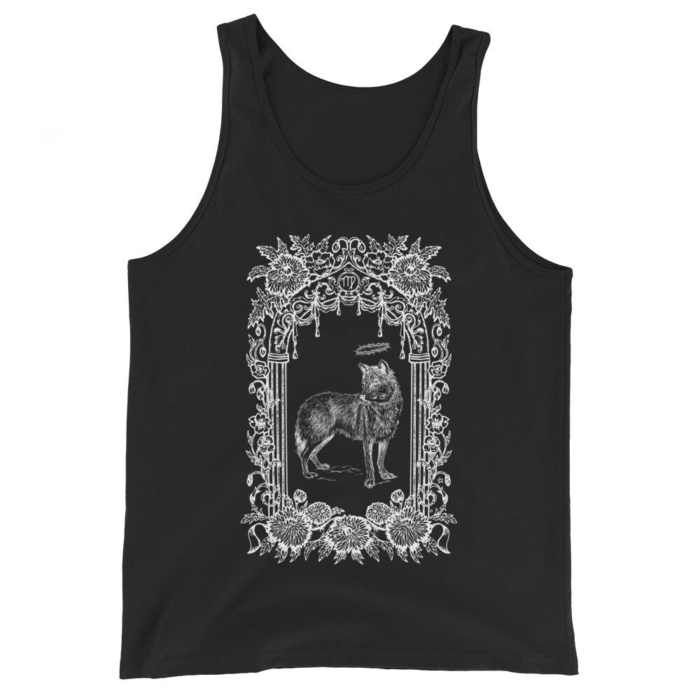 Crowned Wolf Tank Top - Dark Occult Gothic Witchy Unisex Magical ...