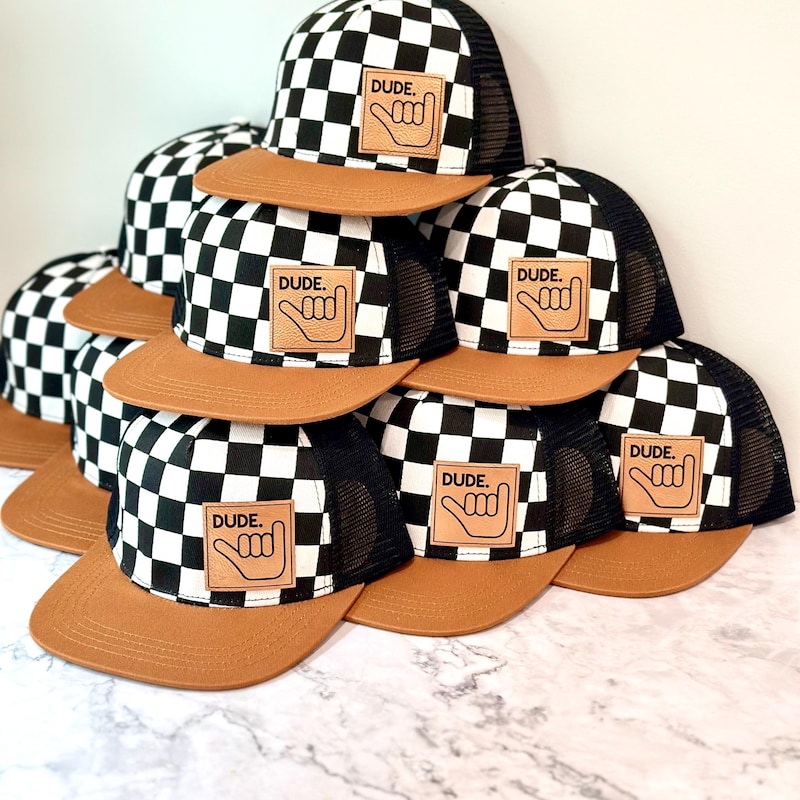 Checkered Hat - Etsy