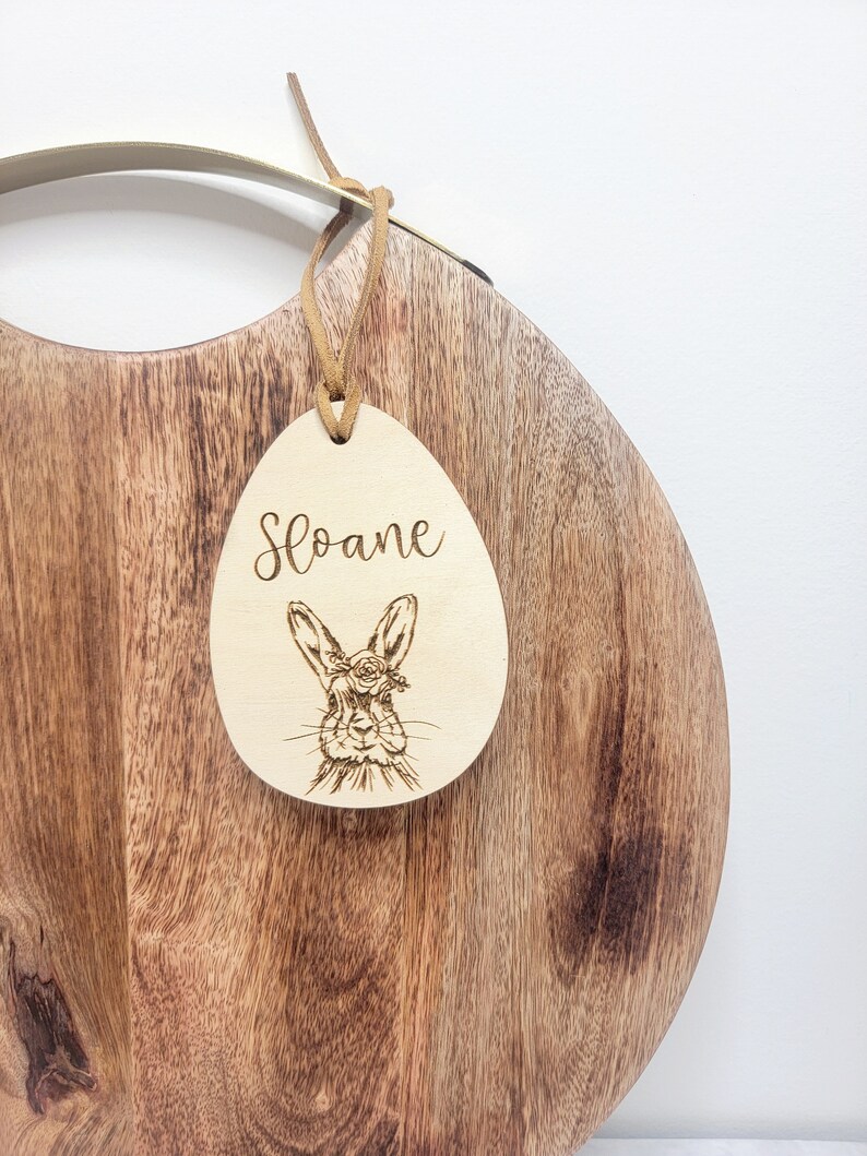 Personalized Easter Basket Name Tag . Wooden Name Tag . Easter - Etsy