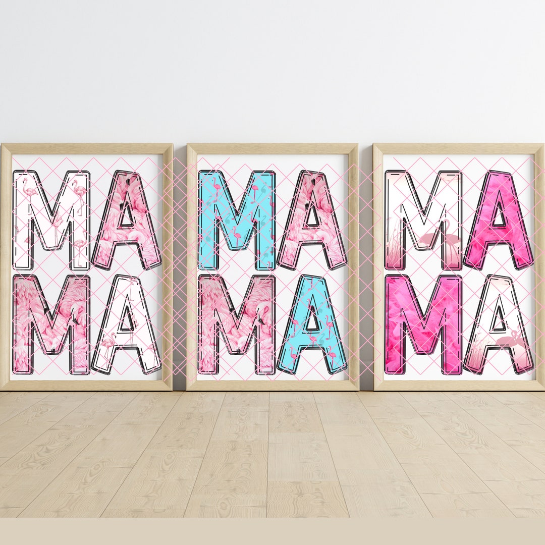 Mama Flamingo PNG Bundle for Sublimation, DTF, Uv DTF Download - Etsy