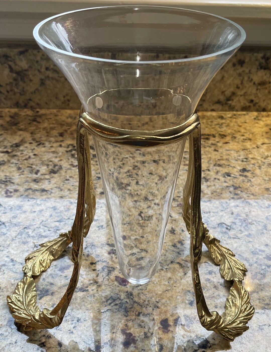 The Bombay Co 1990 Empergne Floating Glass Vase Ornate Gold - Etsy