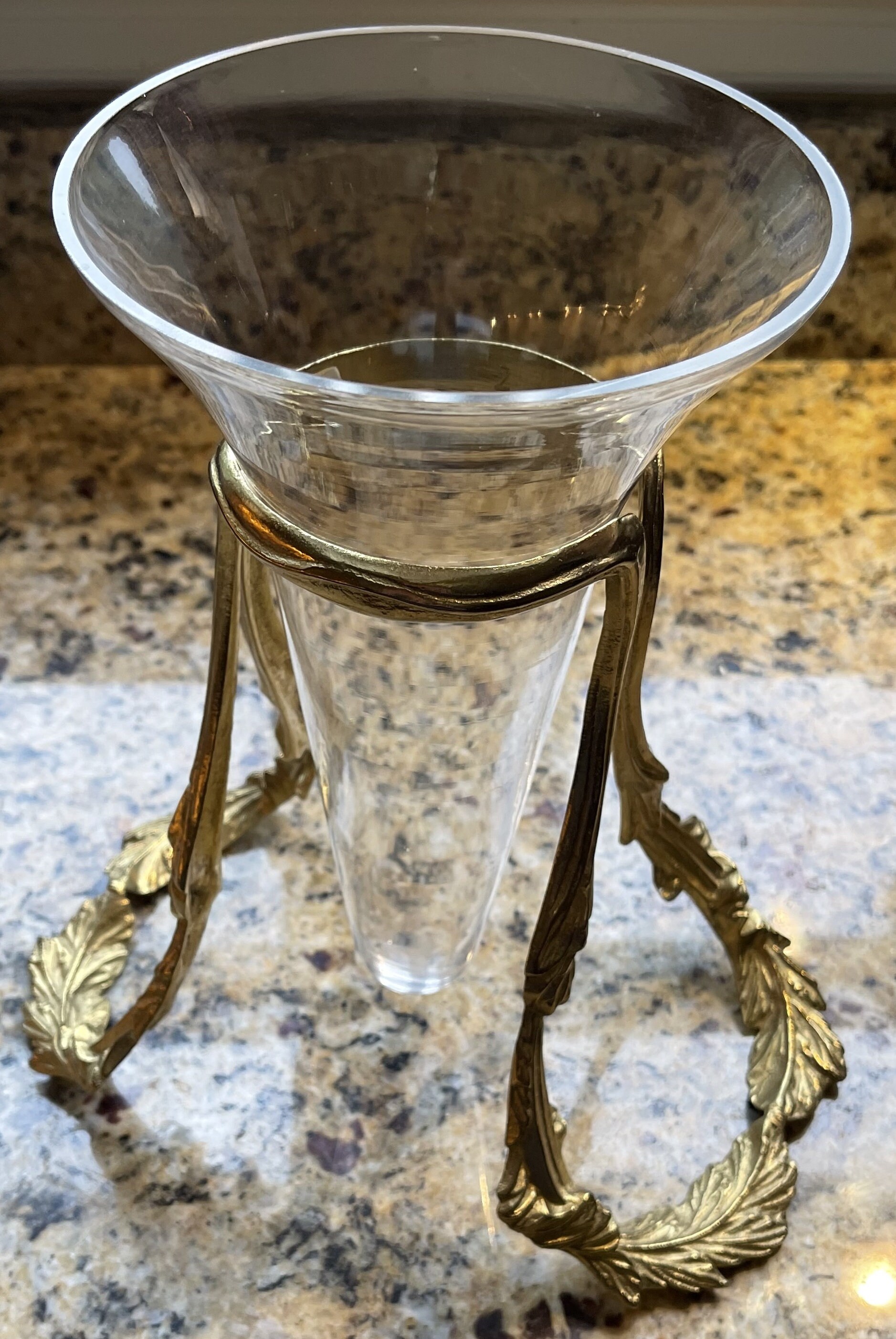 The Bombay Co 1990 Empergne Floating Glass Vase Ornate Gold - Etsy