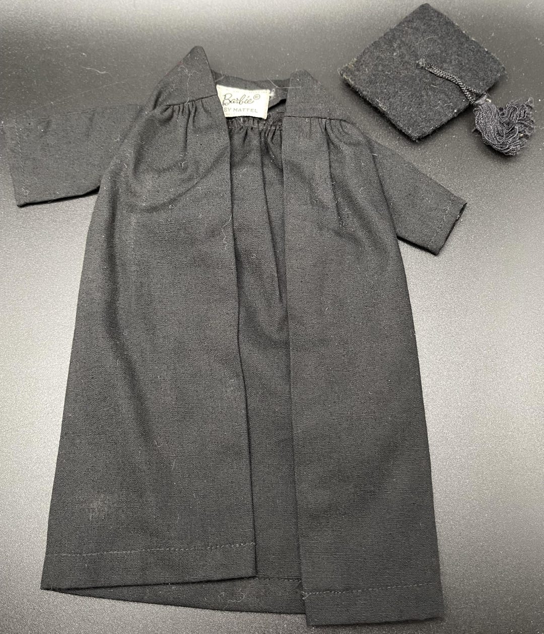 Barbie 1963-64 Black Graduation Cap + Gown Barbie by Mattel Tag ...