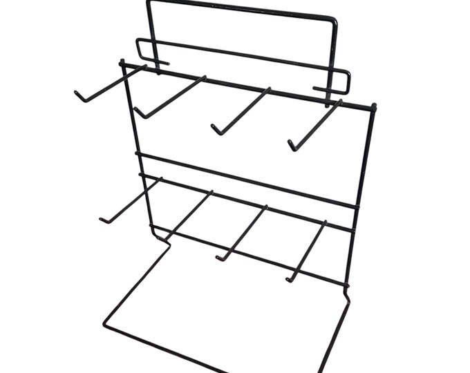 Black Wire Display Rack Stand Hangs Jewelry, Earrings, Small Bagged ...