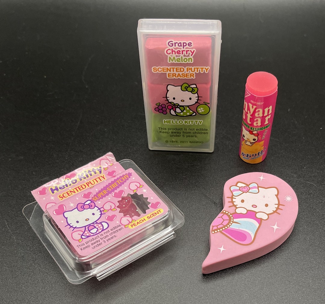 Vintage Hello Kitty Erasers Lot of Four - Etsy
