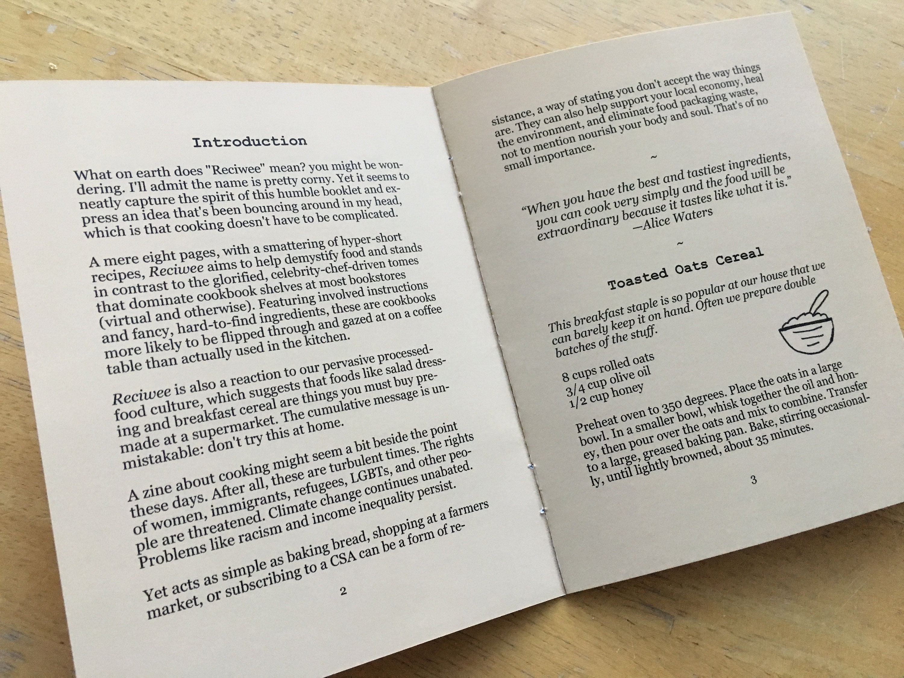 Reciwee recipe Zine - Etsy