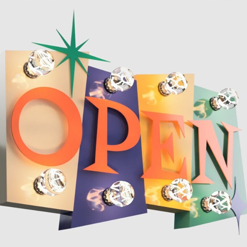 Vintage Open Sign - Etsy