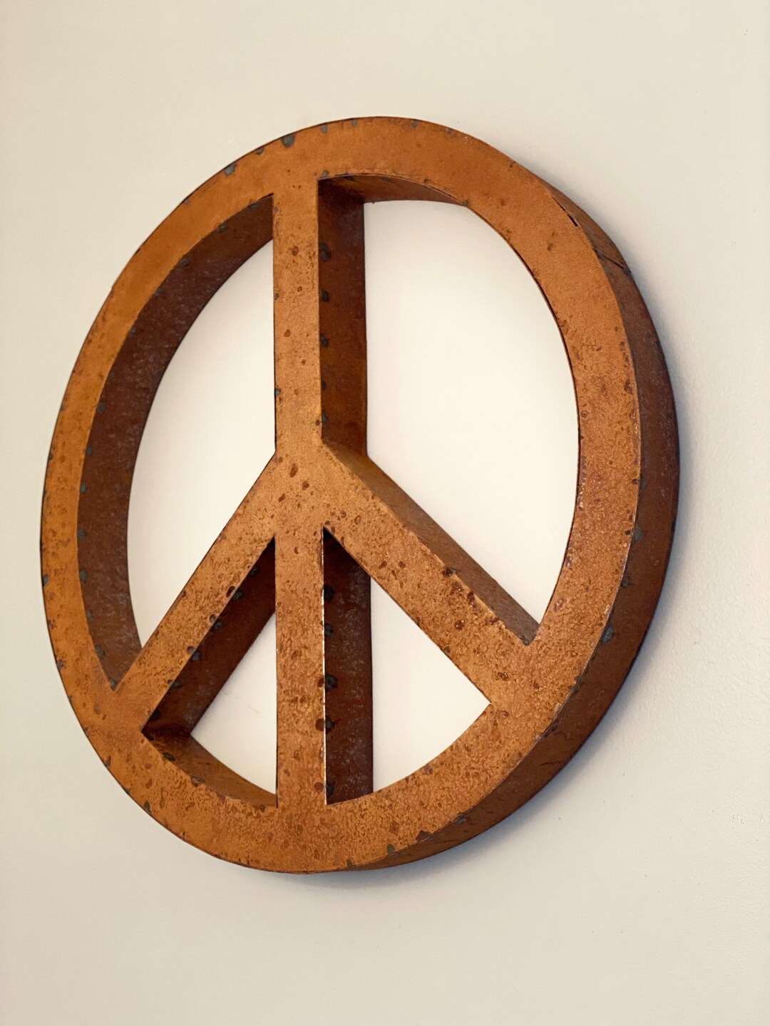 High Quality Steel Rusted Peace Sign Wall Hanging - Etsy
