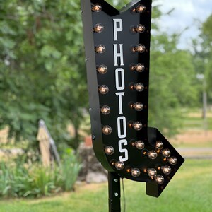 Customizable Free-stand up Arrow Sign, High Quality Lifetime Marquee ...