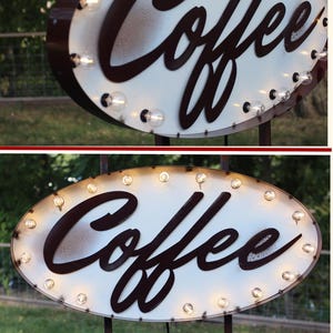 Large Retro Coffee Marquee Sign, Coffee Shop - Etsy
