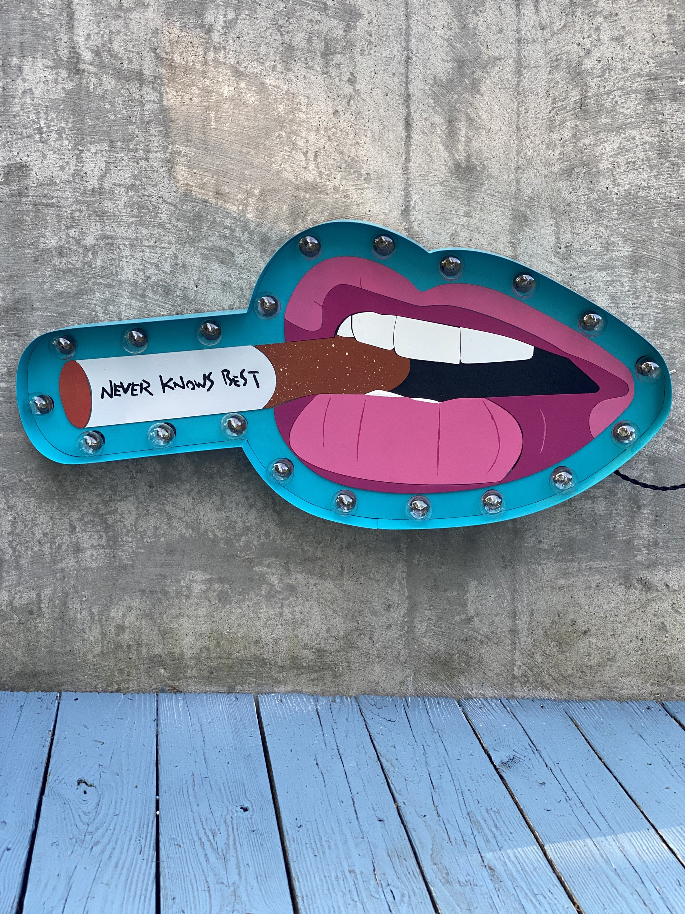 Pop Art Vintage Marquee Sign Lips Light up Sign | Etsy