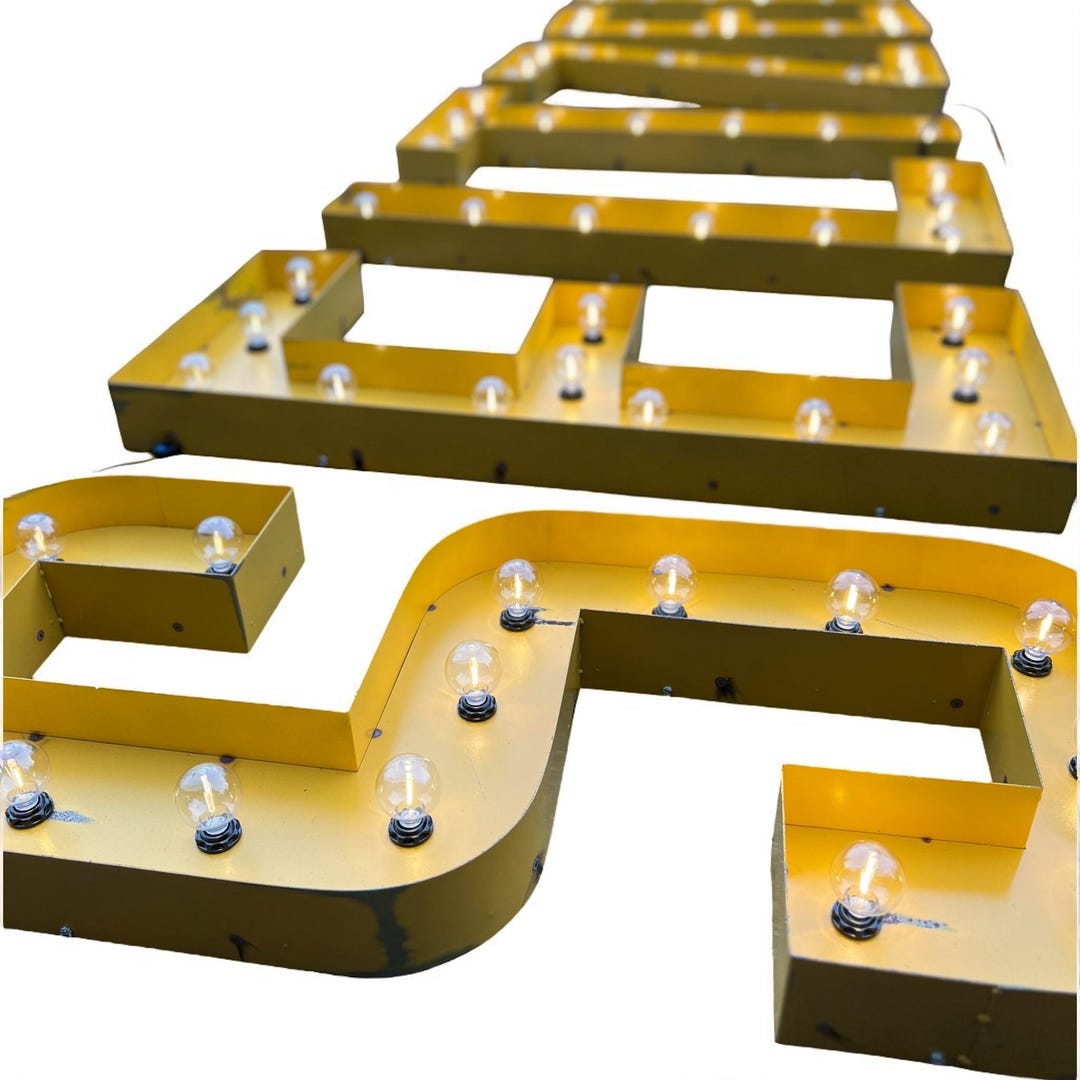 Light up Letters, Marquee Channel Letters, Light Bulb Retro Signs ...