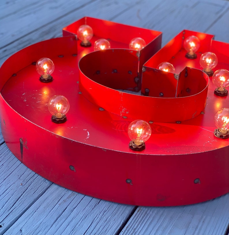 Steel Light up Letter Marquee Letter Monogram Sign for - Etsy