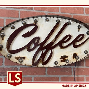 Large Retro Coffee Marquee Sign, Coffee Shop - Etsy
