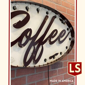 Large Retro Coffee Marquee Sign, Coffee Shop - Etsy