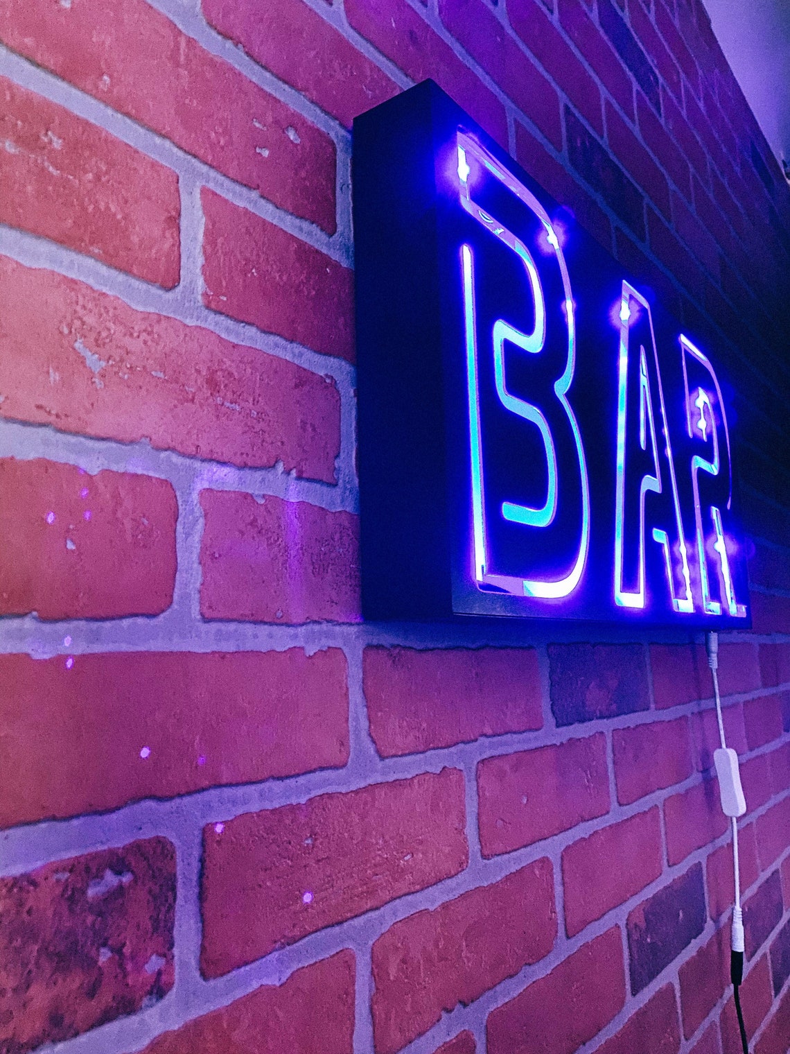 BAR LED Neon Sign Shop Window, Backlit Sign, Mancave, Bar & Grill - Etsy
